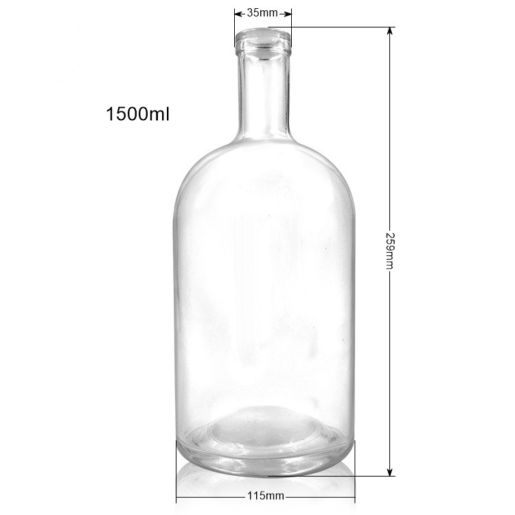 Large Size 1 5 Liter Glass Water Bottle For Drinks Vodka Whisky Large Size 1 5 Liter Glass Water Bottle For Drinks Vodka Whisky