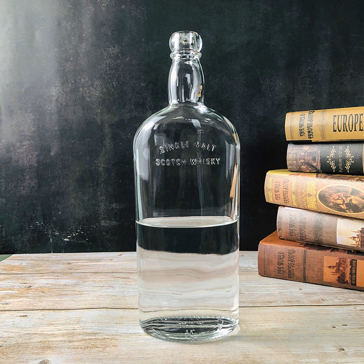 Cork Sealing Type Embossing Label 1 Liter Liquor Bottle For Whiskey ...