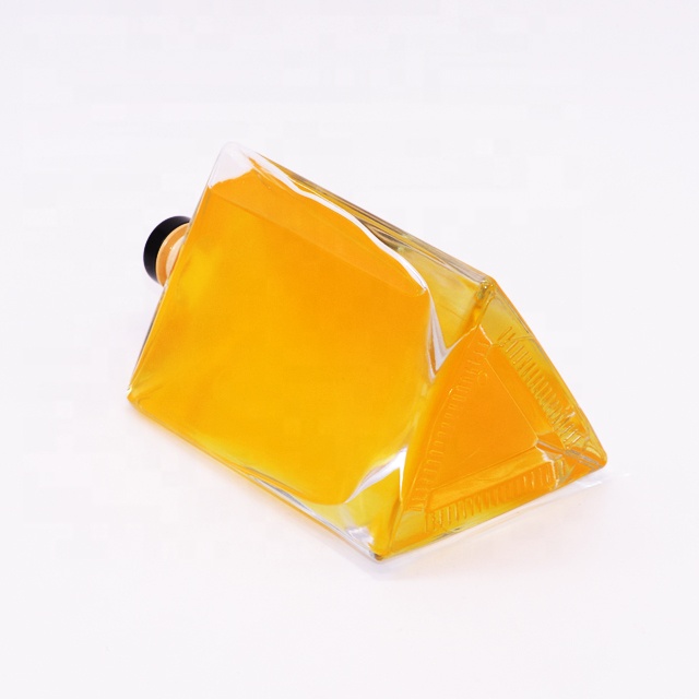 500ML Triangle shape thick bottom liquor bottles for vodka, High ...