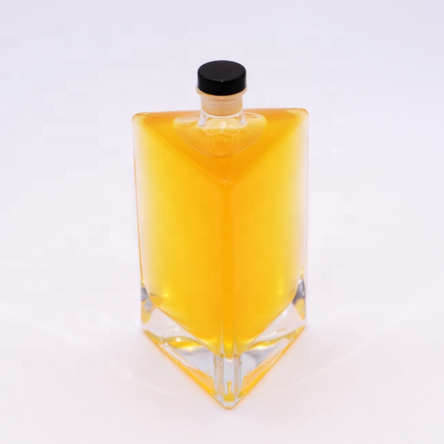 500ML Triangle shape thick bottom liquor bottles for vodka, High ...