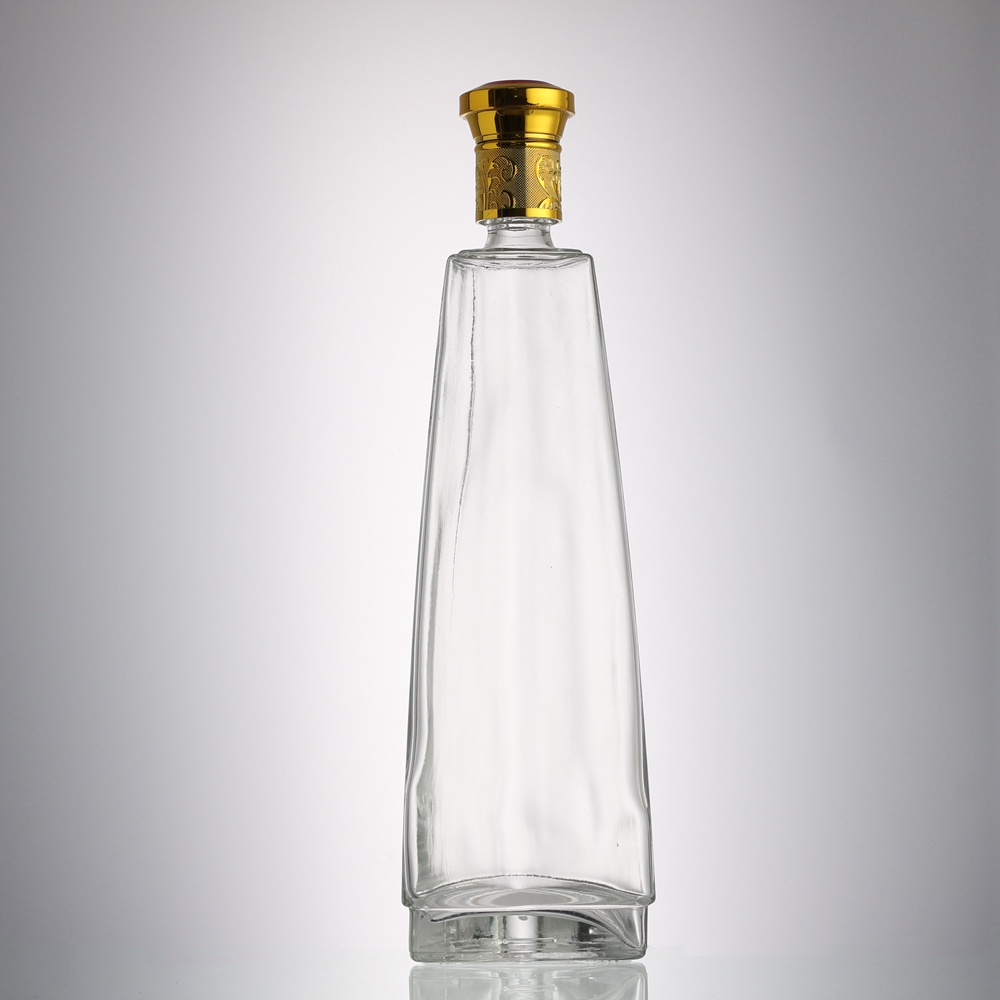 Wholesale different design made 750 ml custom shape triangle vodka ...