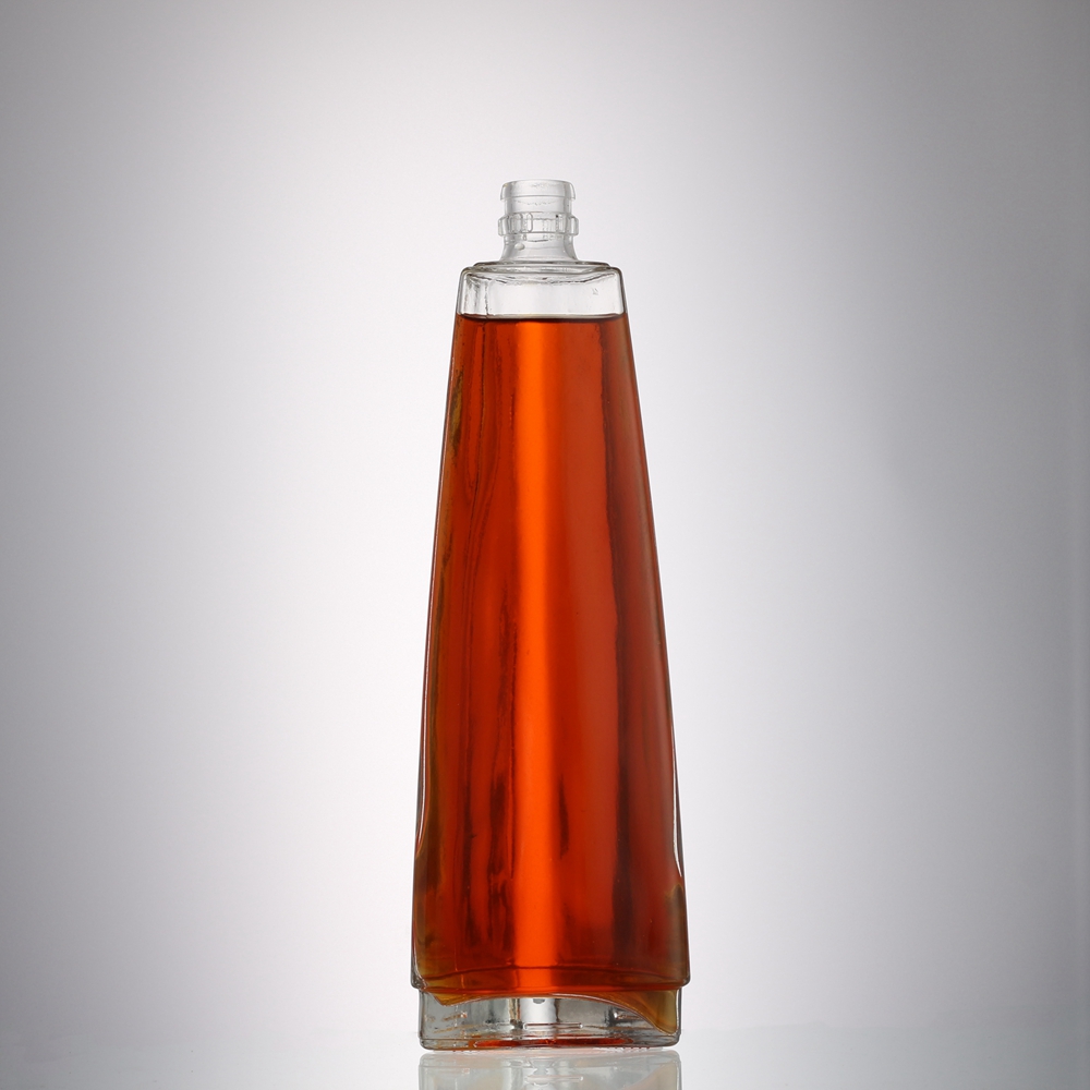 Wholesale different design made 750 ml custom shape triangle vodka ...