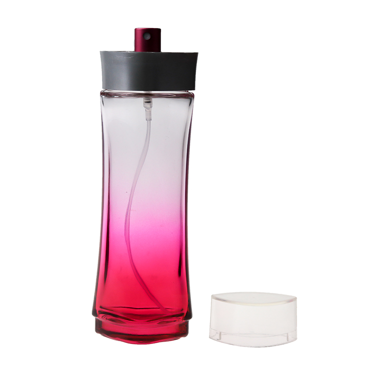 2020 New Invention Pink Gradient Unique Shaped Perfume Spray Bottle 100 ...