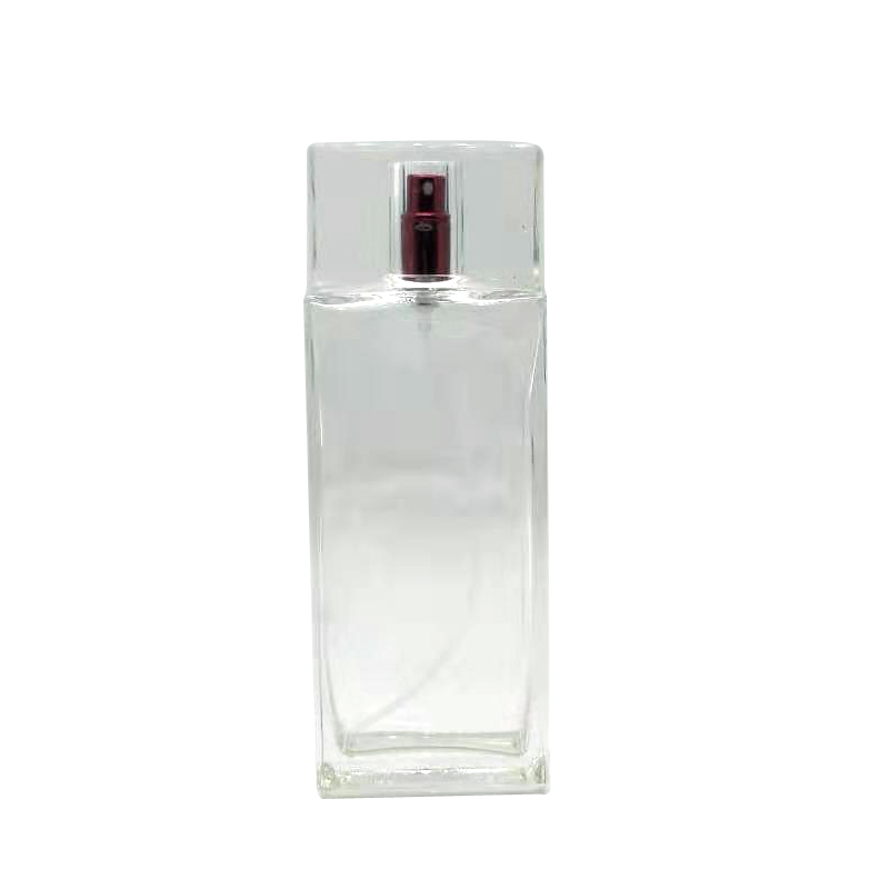 Rectangular perfume bottle essence water spray bottle red spray pump ...