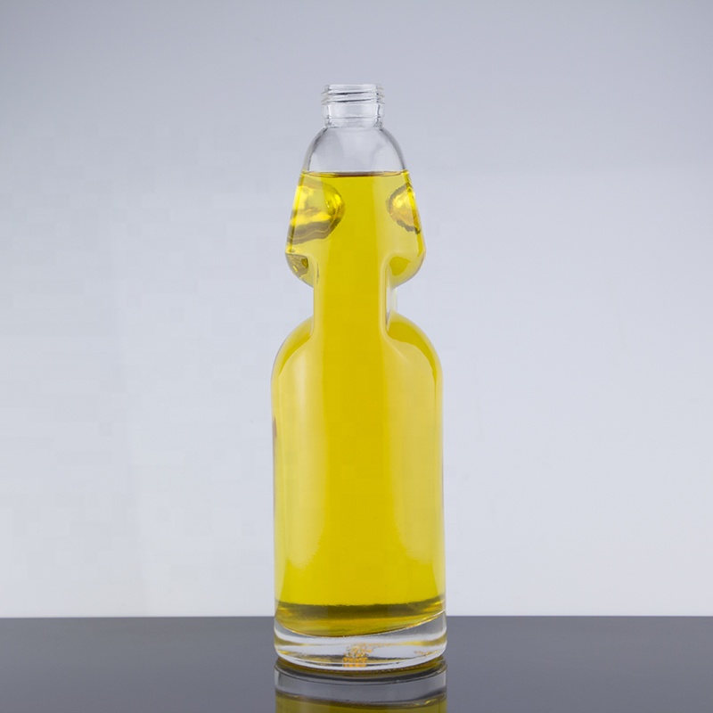 Unique Design Customized Shape Transparent Screw Top Liquor Glass ...