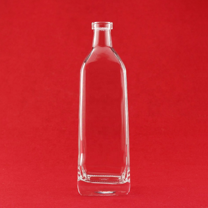 High Quality Square Shape Glass Bottle 750ml Customized Shape Vodka ...