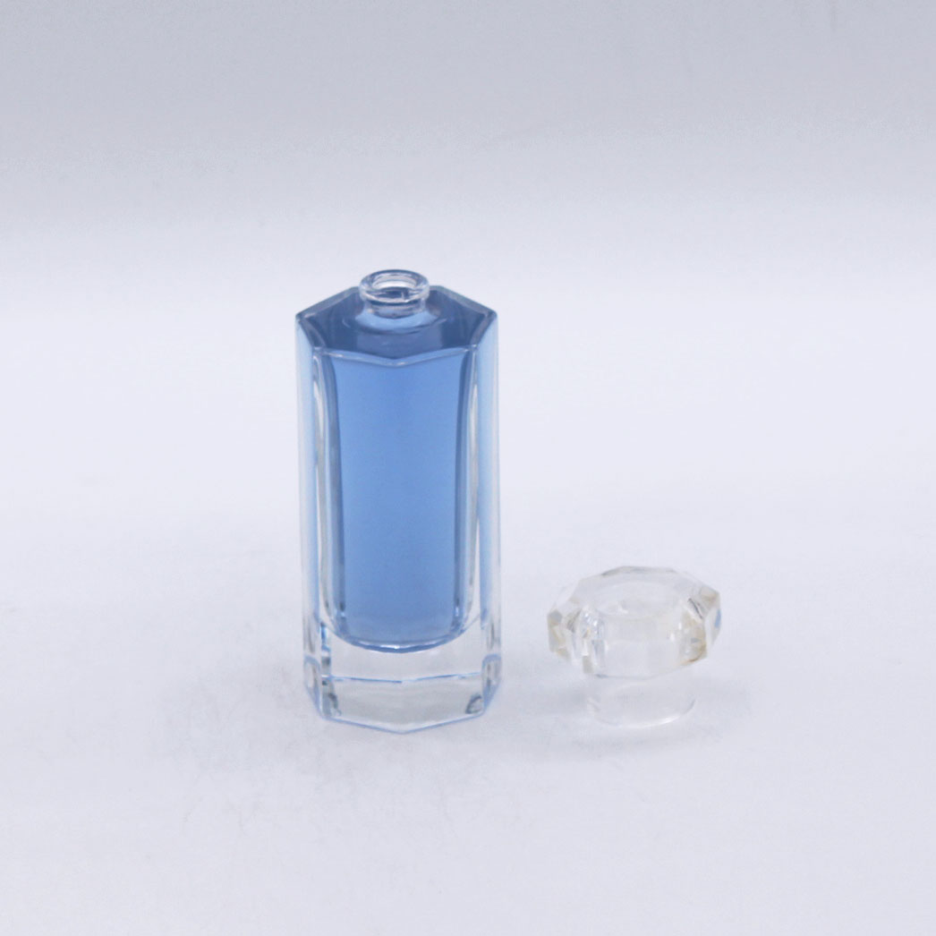 supplier design hexagon shaped empty glass cosmetic clear perfume ...