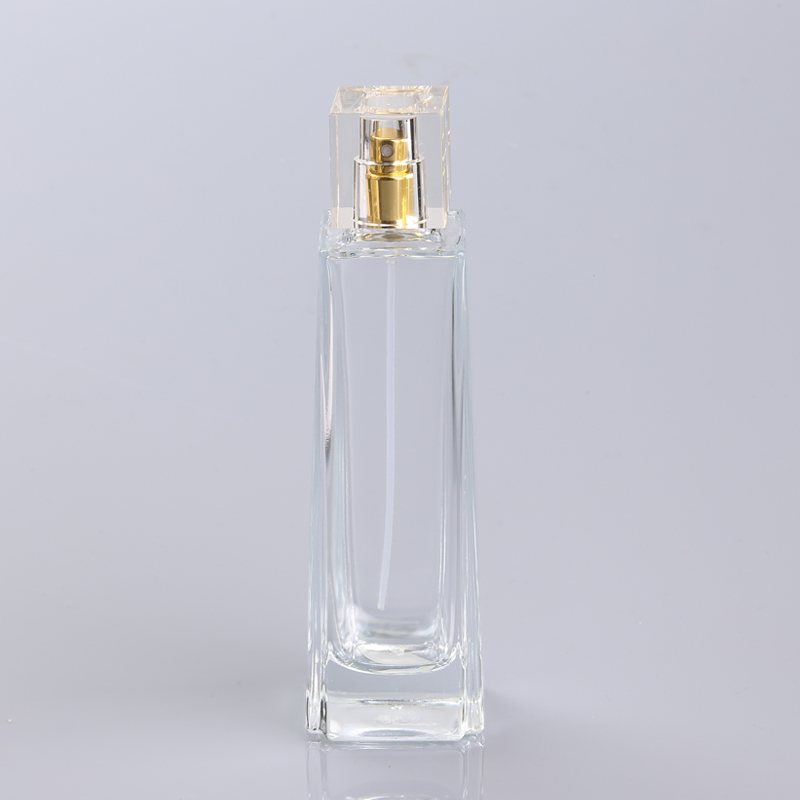 100ml slim glass rectangle perfume bottle with square cap, High Quality ...