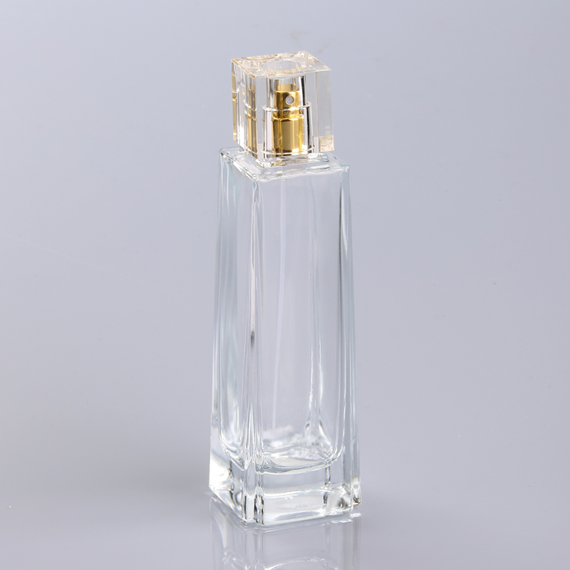 100ml slim glass rectangle perfume bottle with square cap, High Quality ...