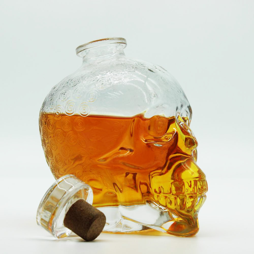 Skull bottle whisky unique shape skull botlle 700ml 750ml vodka skull ...