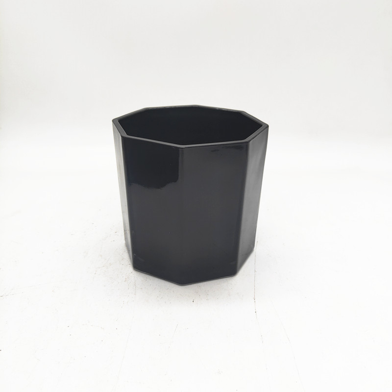 Octagon glass jar series custom color 18 oz candlestick,High Quality ...