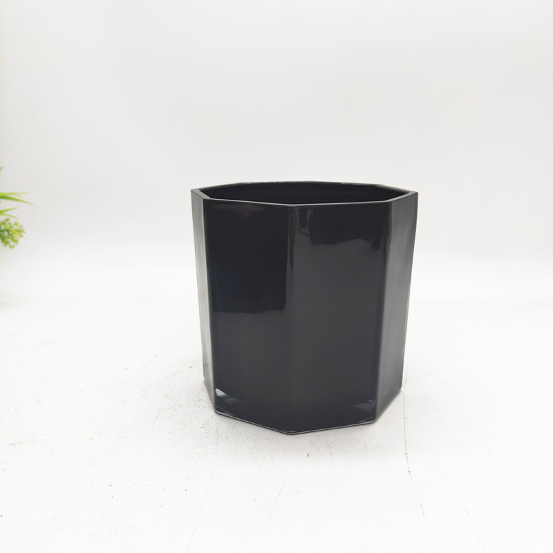 Octagon glass jar series custom color 18 oz candlestick,High Quality ...