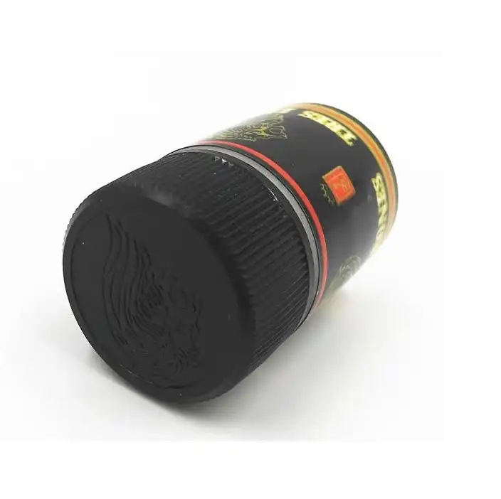 Custom Fancy Embossed Logo Non-Refillable Cap 33*47 mm 3347 ROPP ...