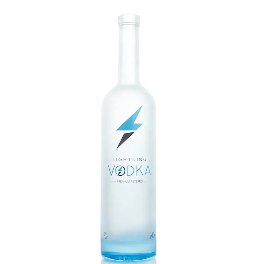 custom empty vodka bottle packaging wine frosted matte color glass bottle