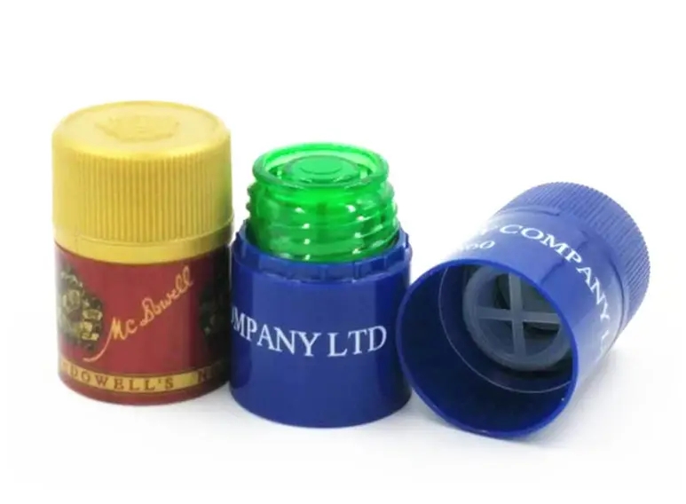 Wholesale 33*47 plastic caps blue non refillable closures for vodka ...