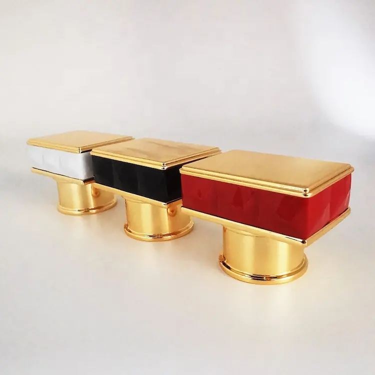 Rectangle Shape Unique Design Parian Perfume Metal Cap for Perfume Bottle