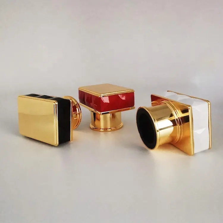 Rectangle Shape Unique Design Parian Perfume Metal Cap for Perfume Bottle
