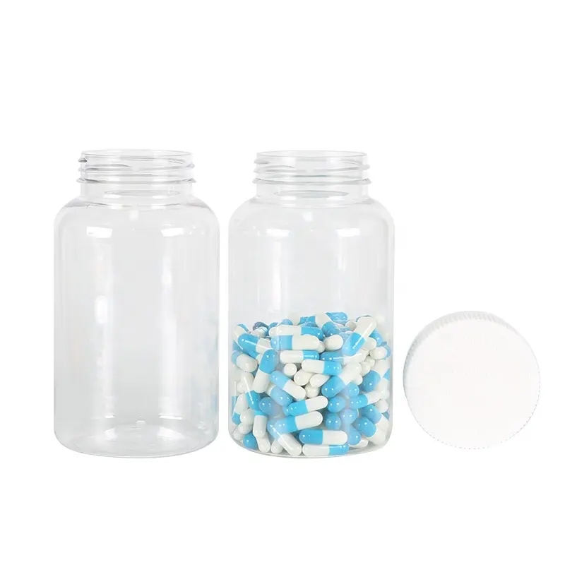 400ml Clear Wholesale Empty Bottle Pet Capsule Plastic Bottle On Seal Vitamin Bottles Containers ...