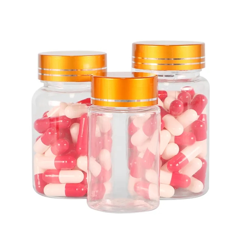 Custom 60ml 150ml 250ml Empty Plastic Capsule Bottle Gummy Vitamins ...