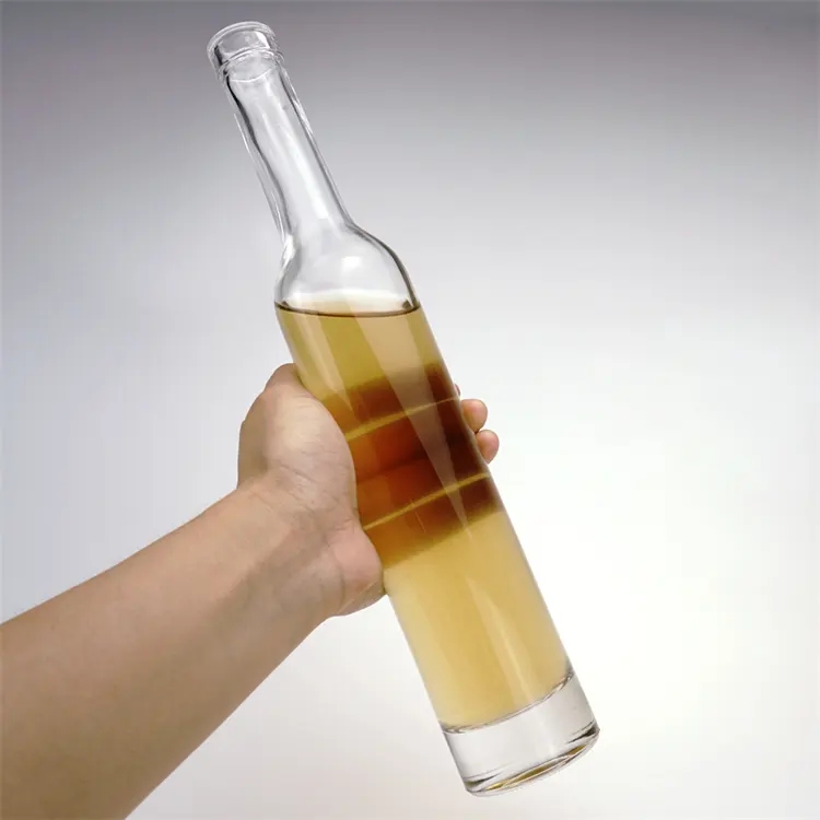 350ml capacity Flask Long Neck Tall Slender Customized Vodka Rum Whisky ...