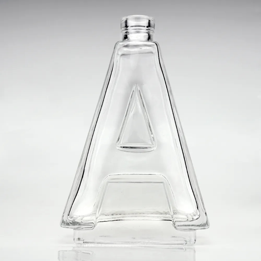 Letter A B C Glass Bottle 500ml Whisky Wine Empty Liquor Glass Bottles