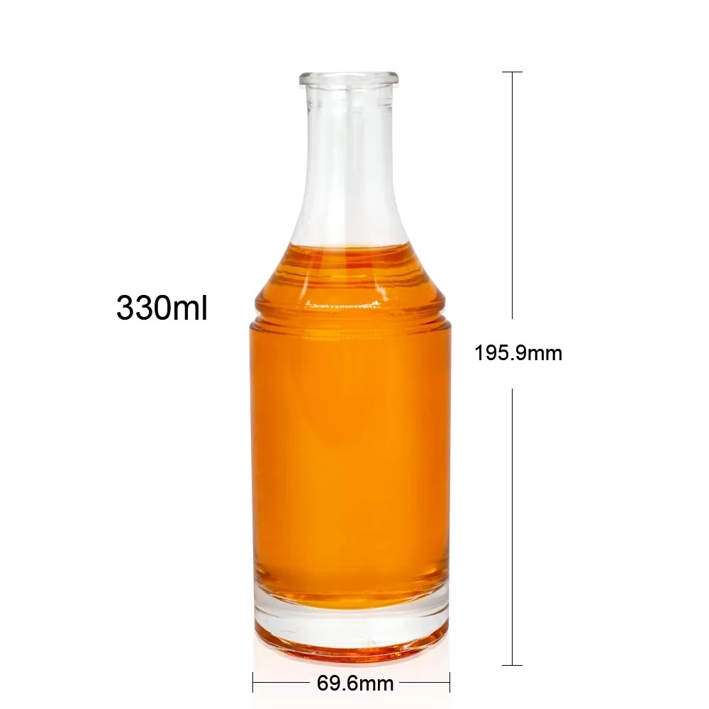 330 ml glass beverage juice super flint oem customization logo gin ...
