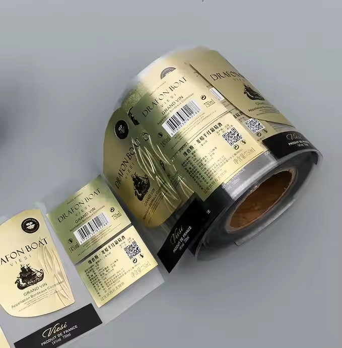 Custom Self Adhesive Printing Private Brand Glass Bottle Roll Sticker ...