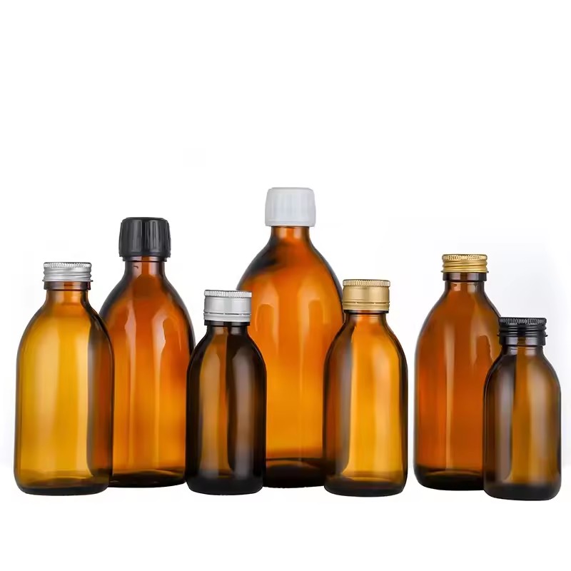 30ml 60ml 100ml 125ml 150ml Amber Syrup Oral Liquid Glass Bottles ...
