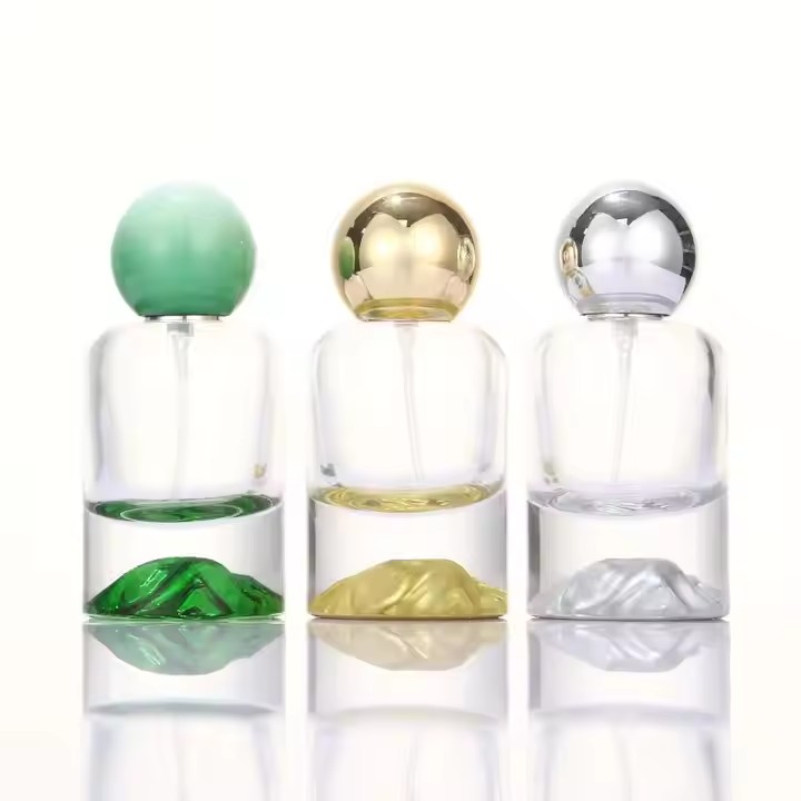 In Stock 30ml 50ml 100ml Volcano Shaped Bottle Bottom Round Glass ...