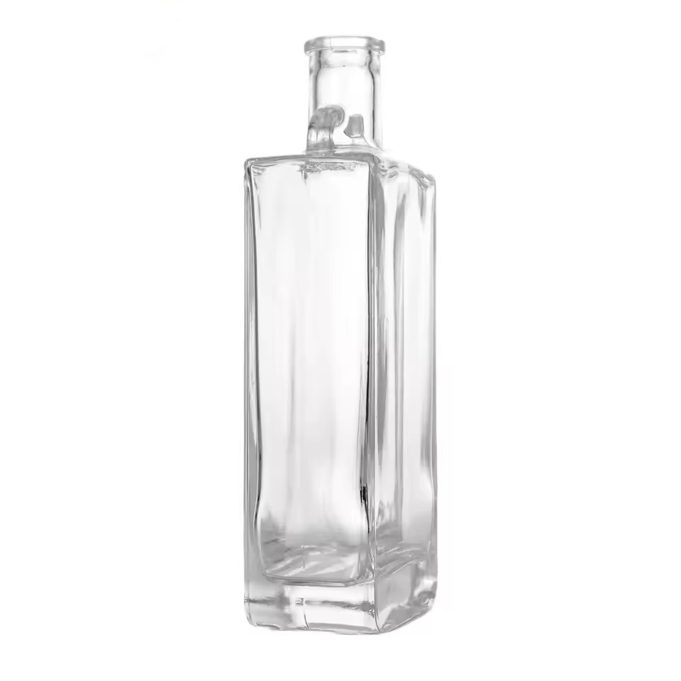 Manufacturer 500ml Custom Rectangular Glass Bottle with Handled Neck ...