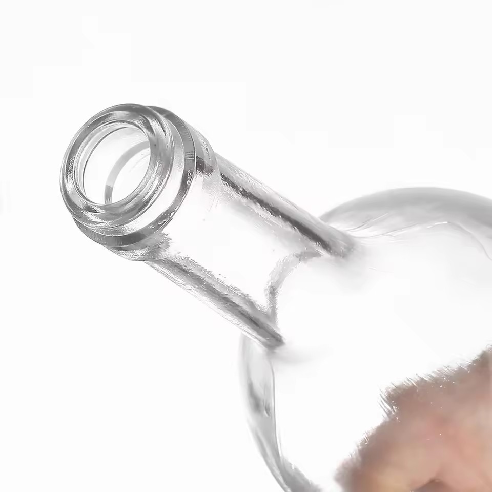 Luxury 200ml 500ml 750ml 1000ml Flint Glass Liquor Bottles with Cork ...