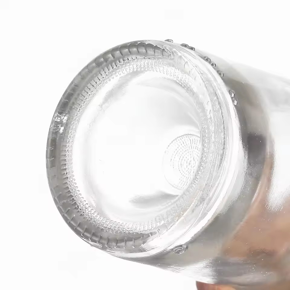 Luxury 200ml 500ml 750ml 1000ml Flint Glass Liquor Bottles with Cork ...