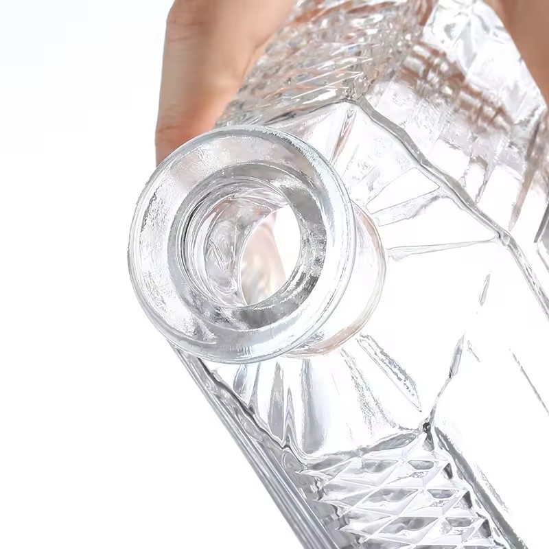 Wholesale 700ml Glass Brandy Bottle with Crown Cap Unique Shape Cork ...