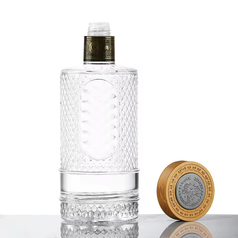 Custom LOGO Label Fancy Odd Shaped Glass Wine Bottle 750ml Unique Empty ...