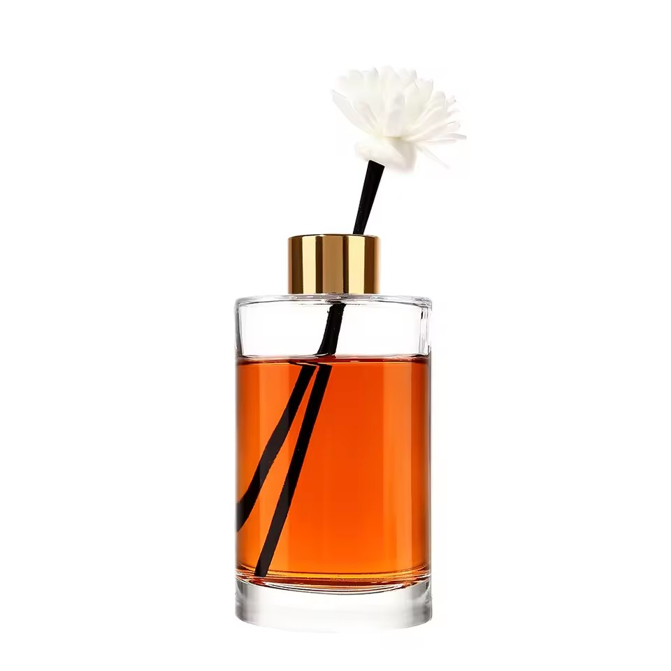 Custom Design 50ml 100ml Empty Essential Oil Aroma Reed Diffuser Glass Bottle with Screw Cap Lid ...
