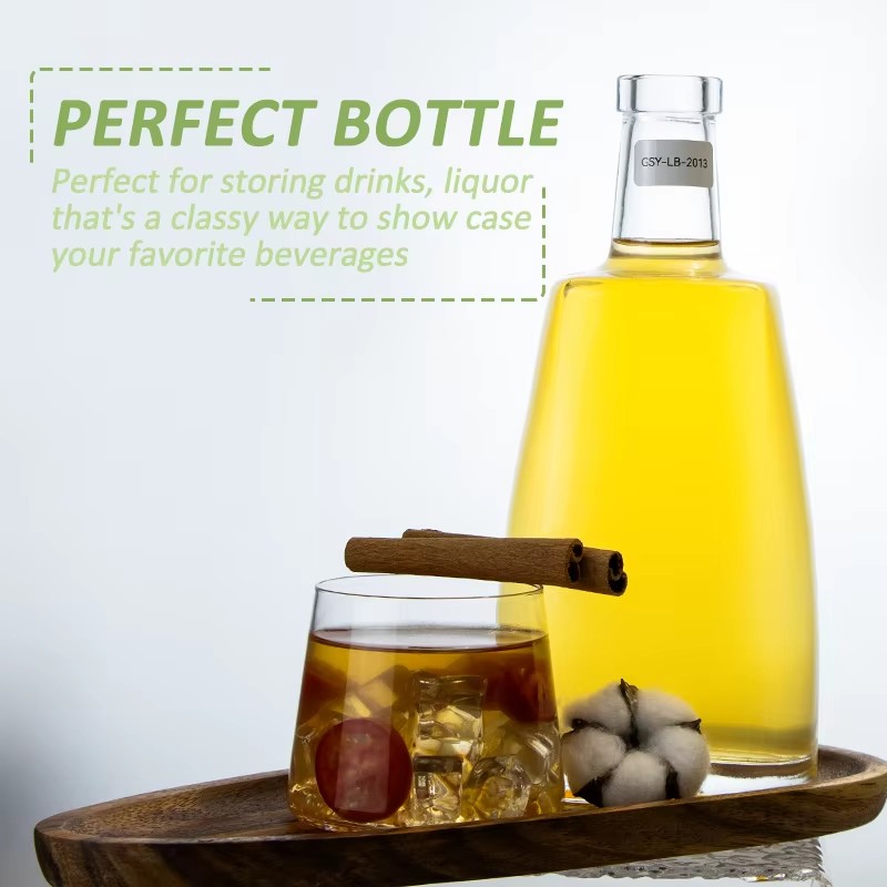 Custom Made Liquor Gin Whiskey Glass Bottle 700ml Glass Spirit Bottles ...